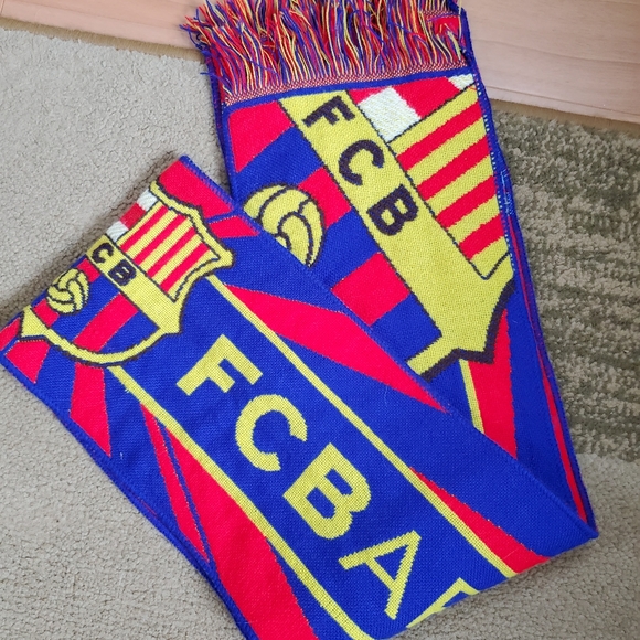 Fc Barcelona | Accessories | Barca Fc Retro Scarf | Poshmark